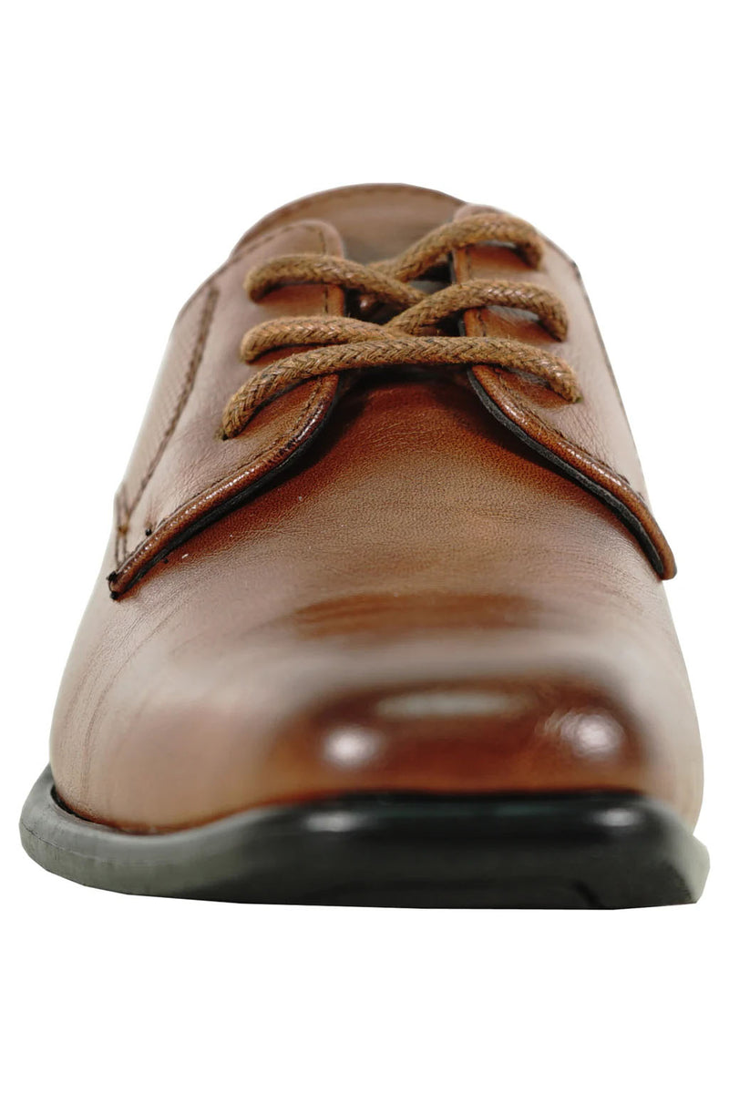 "Hennessy" Kids Cognac Dress Shoes – LittleTuxedos.com