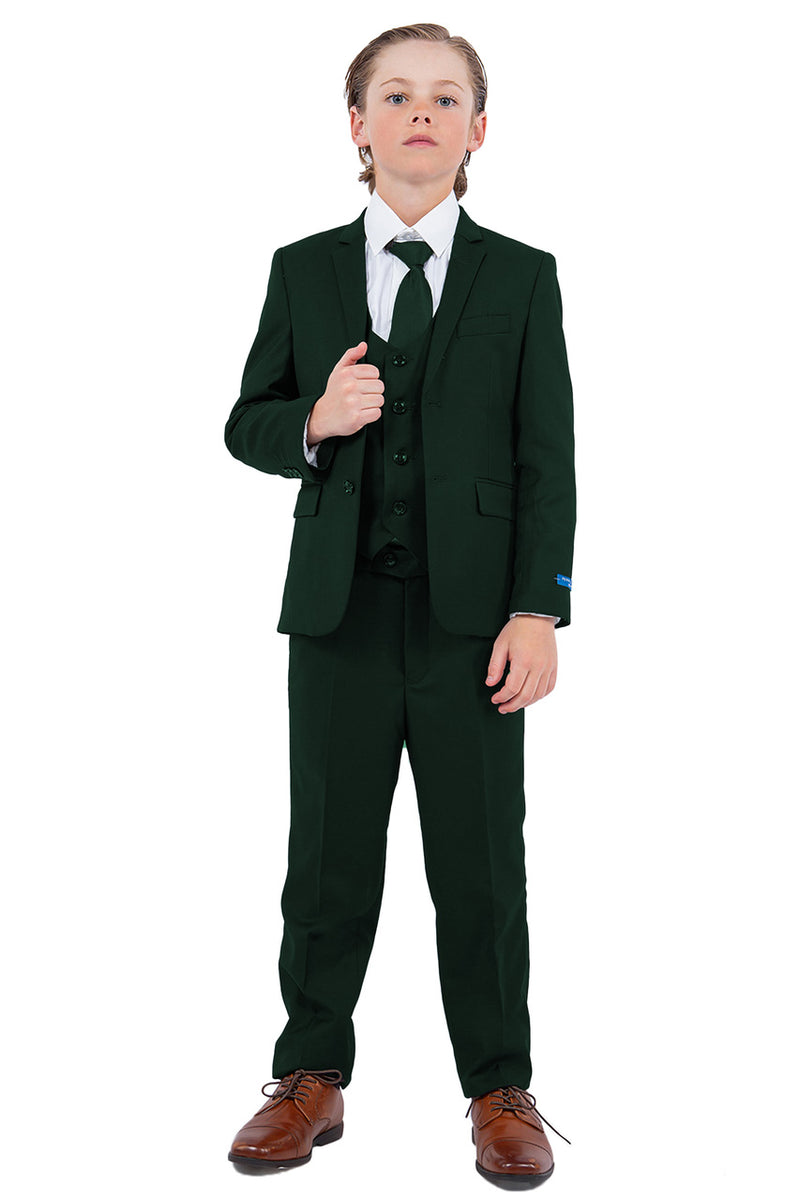 "Noah" Perry Ellis Kids Green Suit (5-Piece Set) – LittleTuxedos.com