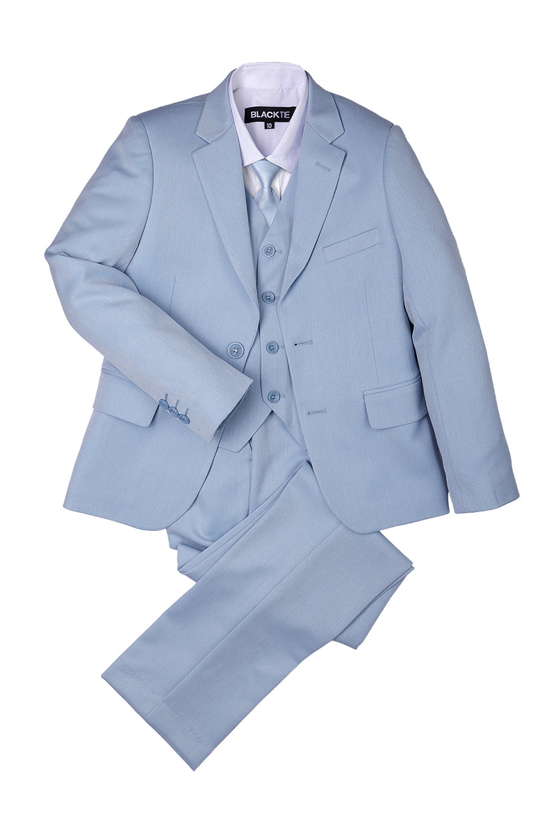 "Liam" Kids Powder Blue Suit (5-Piece Set) – LittleTuxedos.com