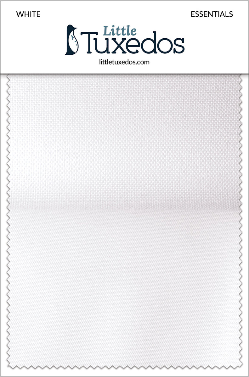 White Essentials Fabric Swatch – LittleTuxedos.com
