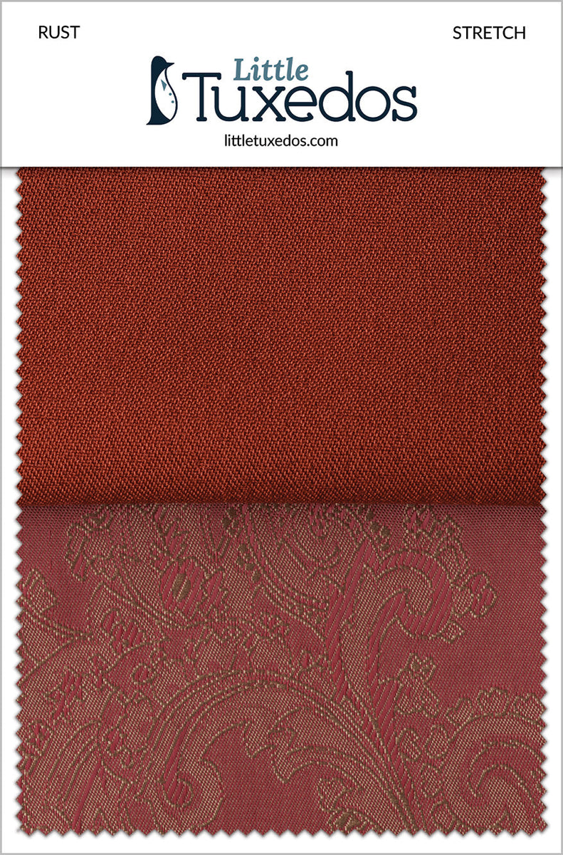 Rust Stretch Fabric Swatch – LittleTuxedos.com