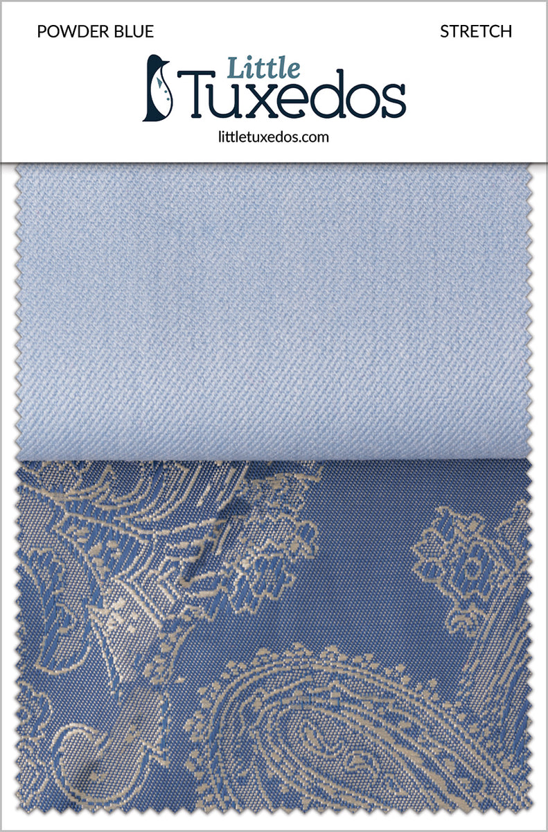 Powder Blue Stretch Fabric Swatch – LittleTuxedos.com